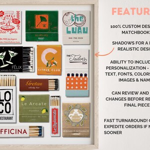 CUSTOM MATCHBOOK ART Personalized Digital Matchbox Gift Large Matches ...