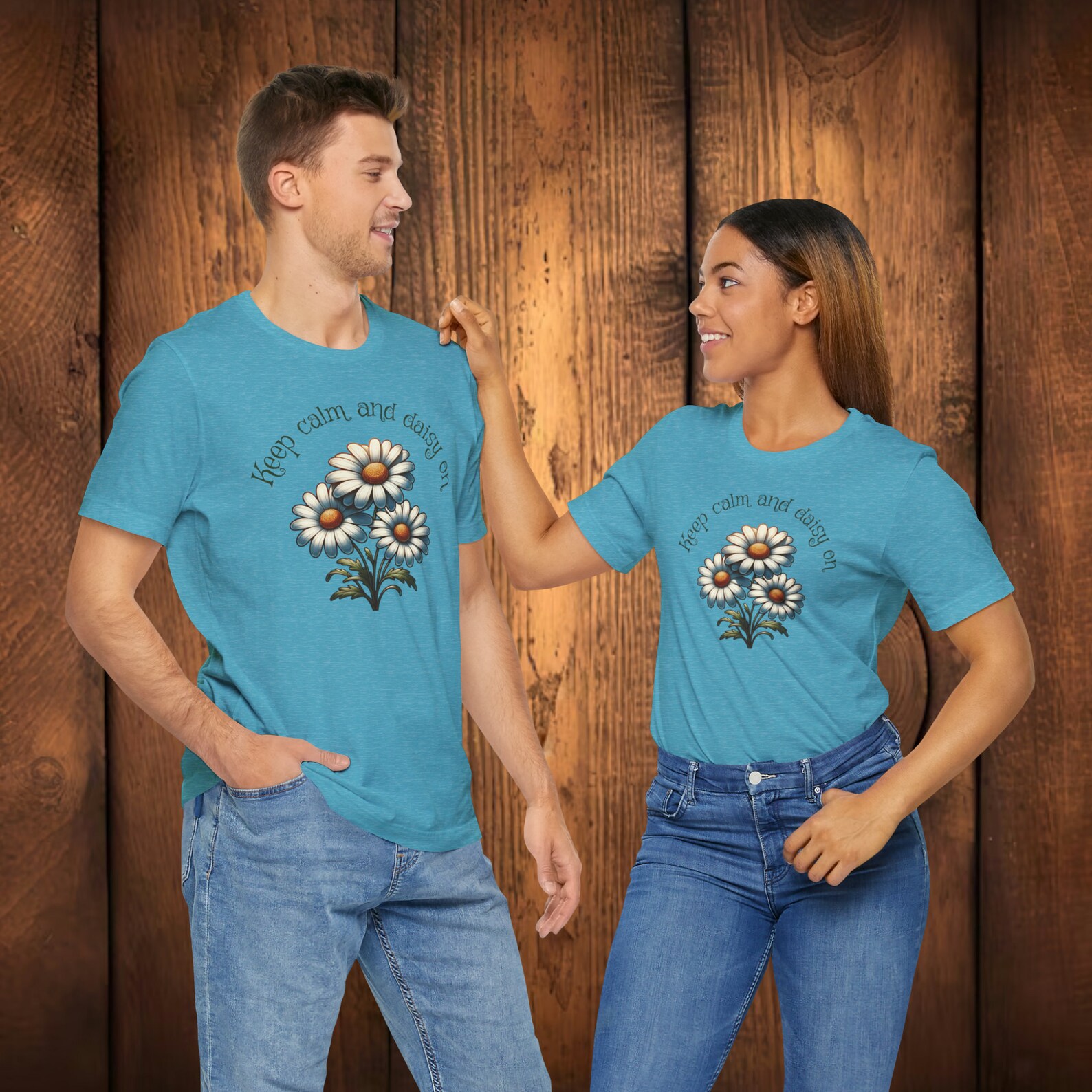 Spring Daisy Retro-inspired T-shirt, Bouquet of Daisies - Unisex Jersey ...