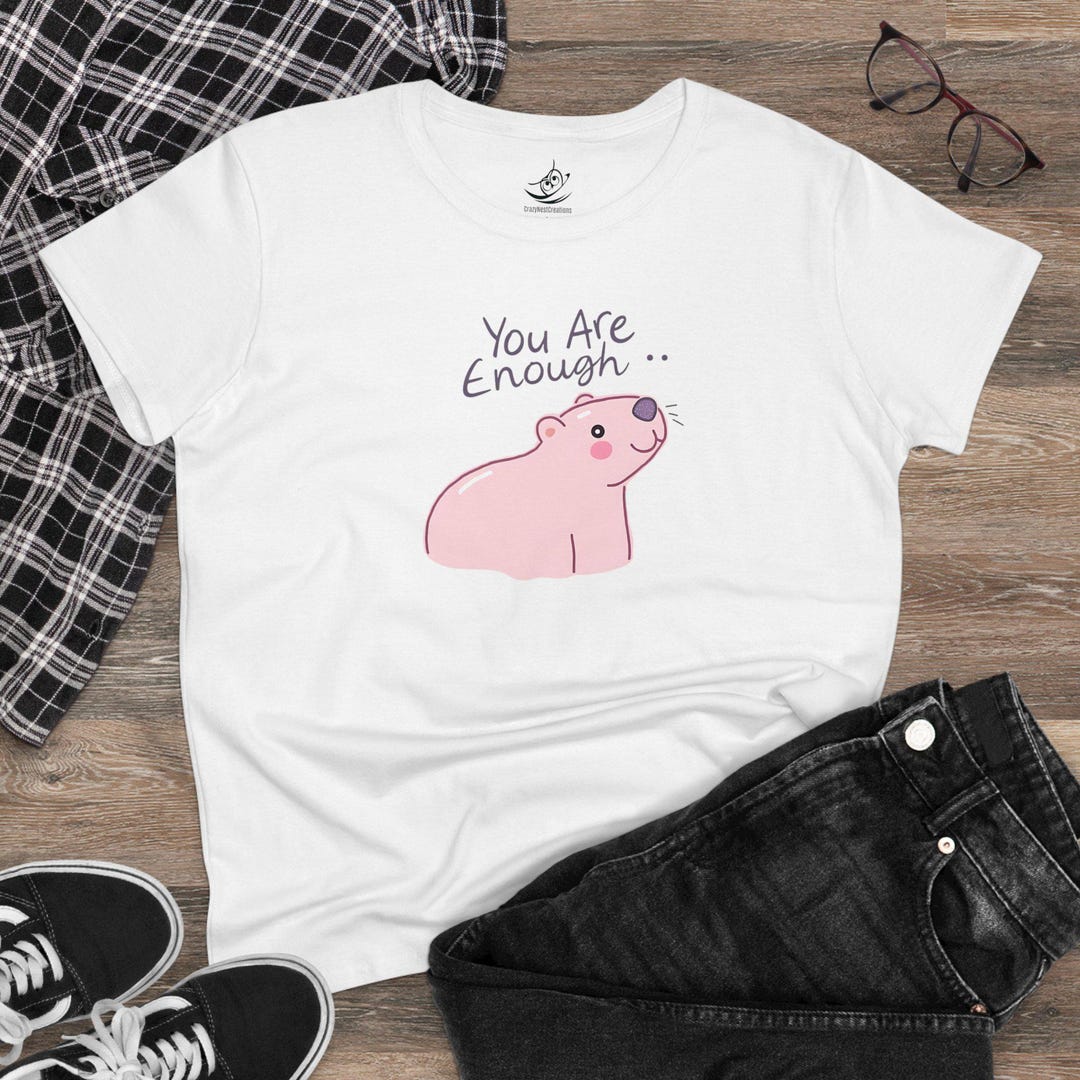 Cotton Tee, Cute Capybara, Custom QR Code, Women's T-shirt, Gift for ...