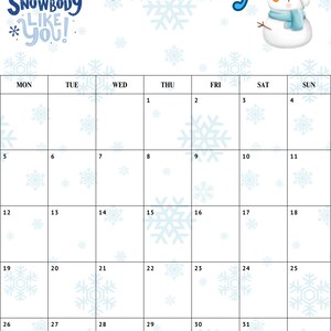 Year Round Monthly Calendar | Cute Seasonal Wall Calendar | Reusable ...