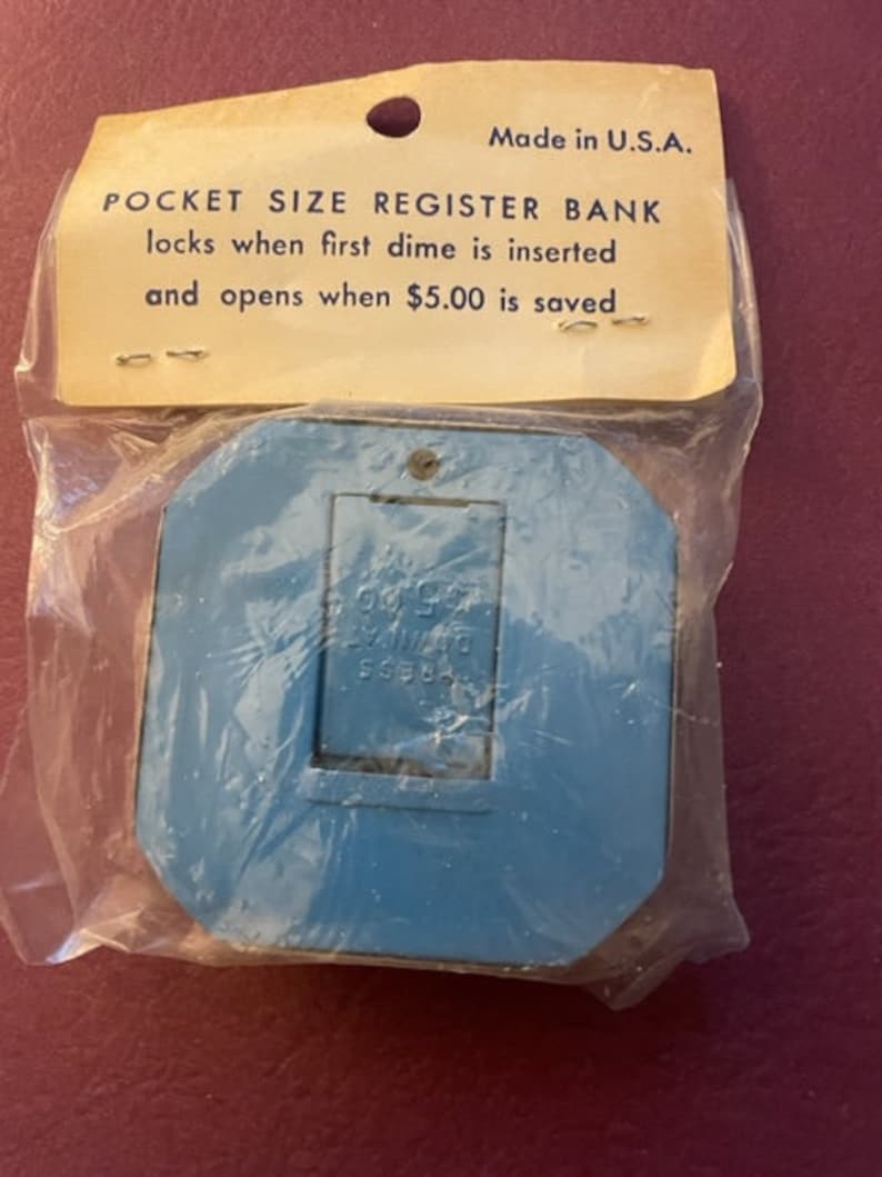 Vintage Cowboy Daily Dime Register Bank New in Package Kalon - Etsy