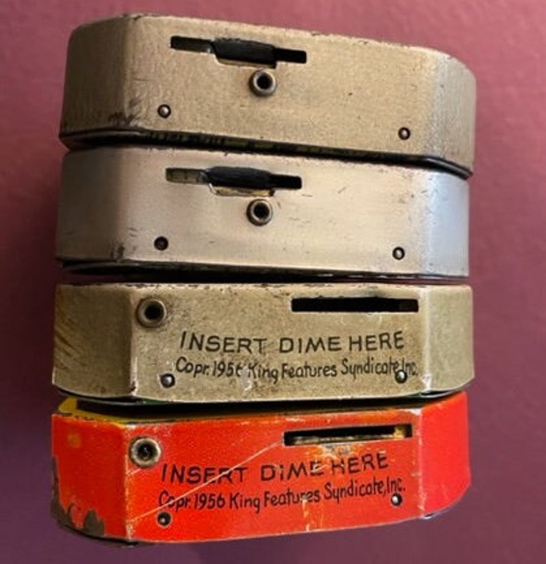 Complete Set of Popeye Dime Register Banks. Rare to Find All Four. - Etsy