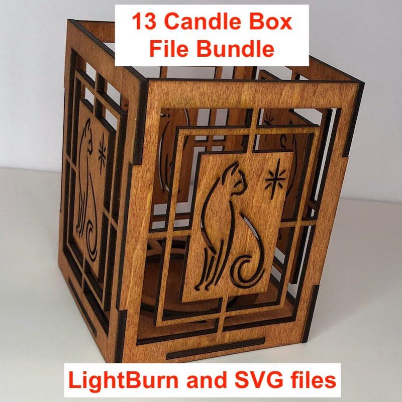 Tea Light Box Svg - Etsy