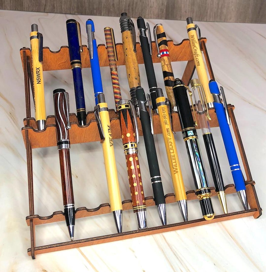 20 Pen Slanted Display Stand - Etsy