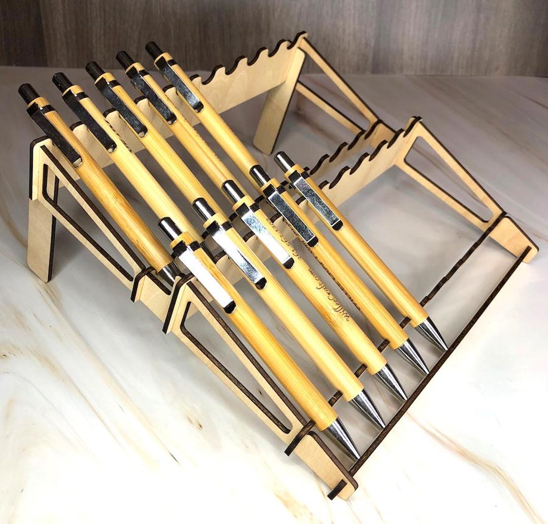 20 Pen Slanted Display Stand - Etsy