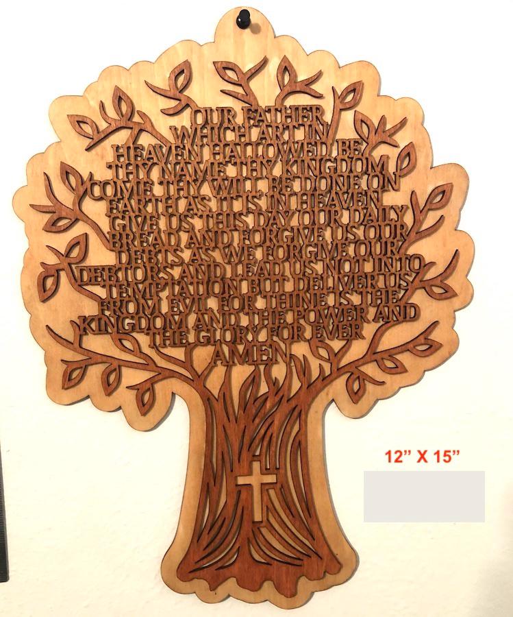 Lords Prayer Tree Wall Decoration - Sign - Etsy