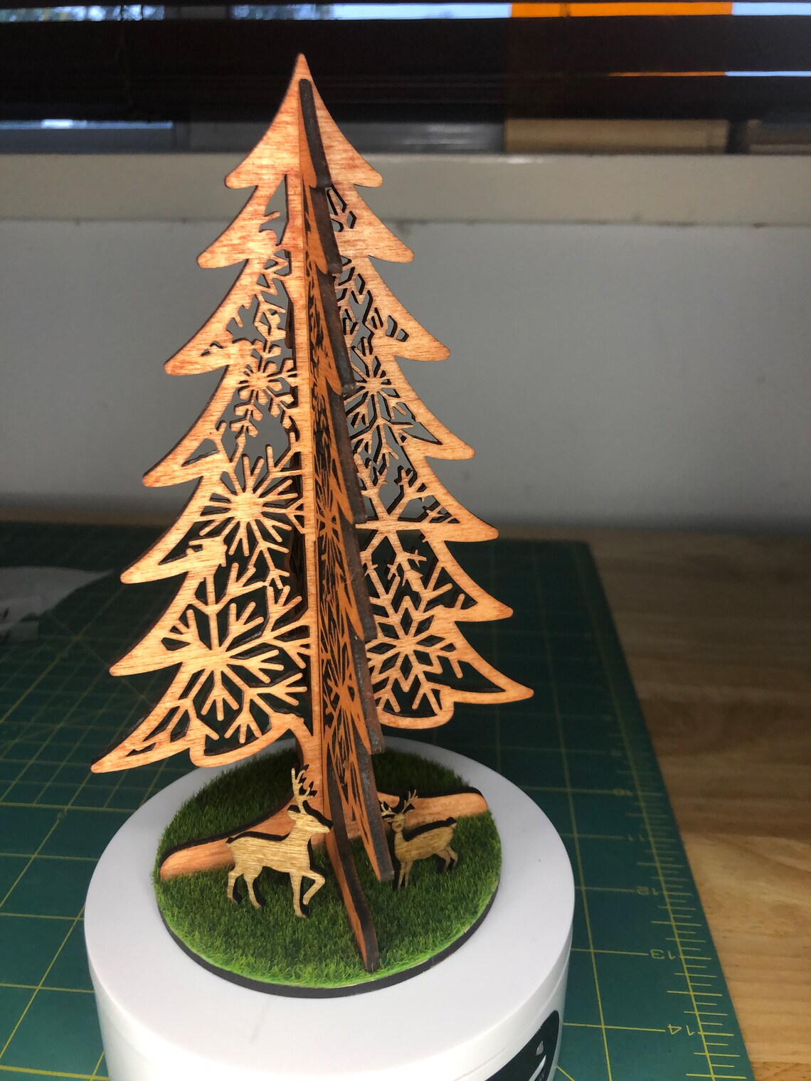 Wooden Laser Crafted Christmas Tree ... Desk or Shelf ... - Etsy