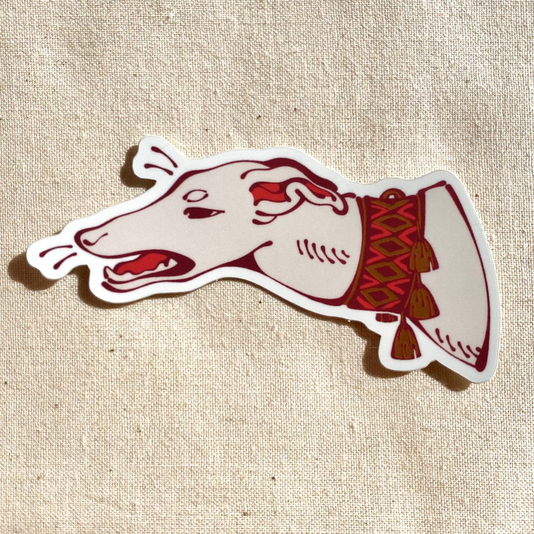 Gold Greyhound - Metallic Gold Matte Vinyl Sticker | Sighthound ...