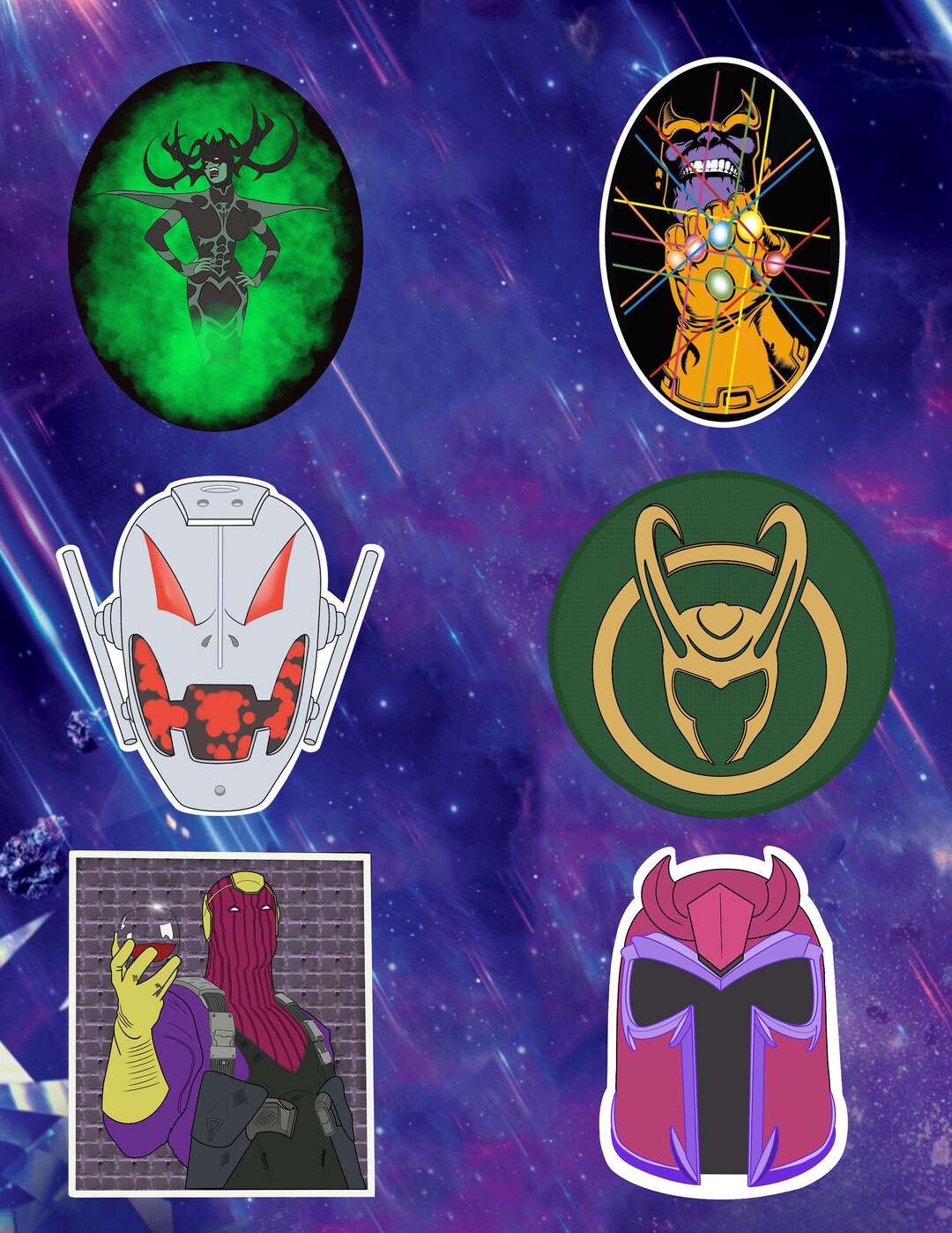 Marvel Comics Vinyl Sticker Multi-pack Villains Collection - Etsy