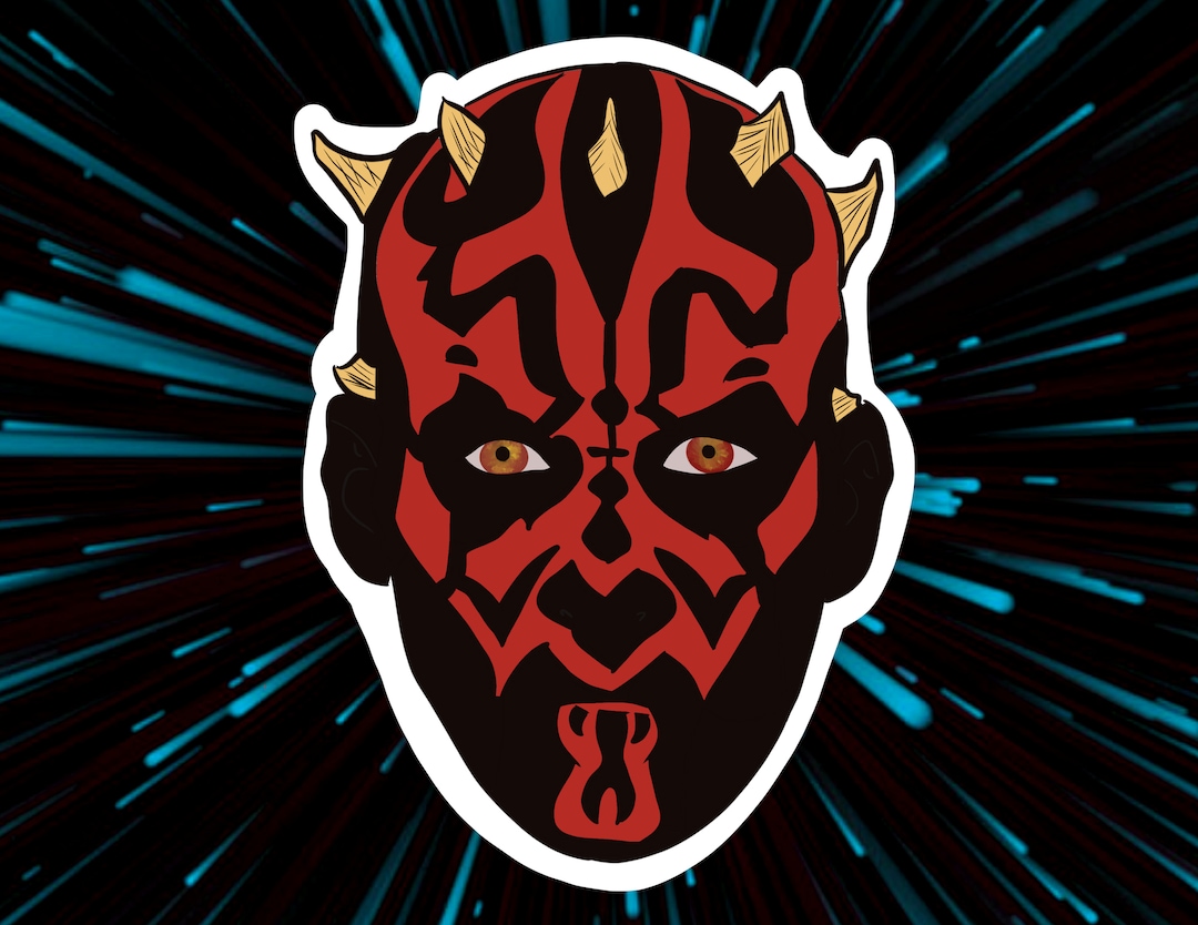 Darth Maul Star Wars Laminated Vinyl Sticker - Etsy