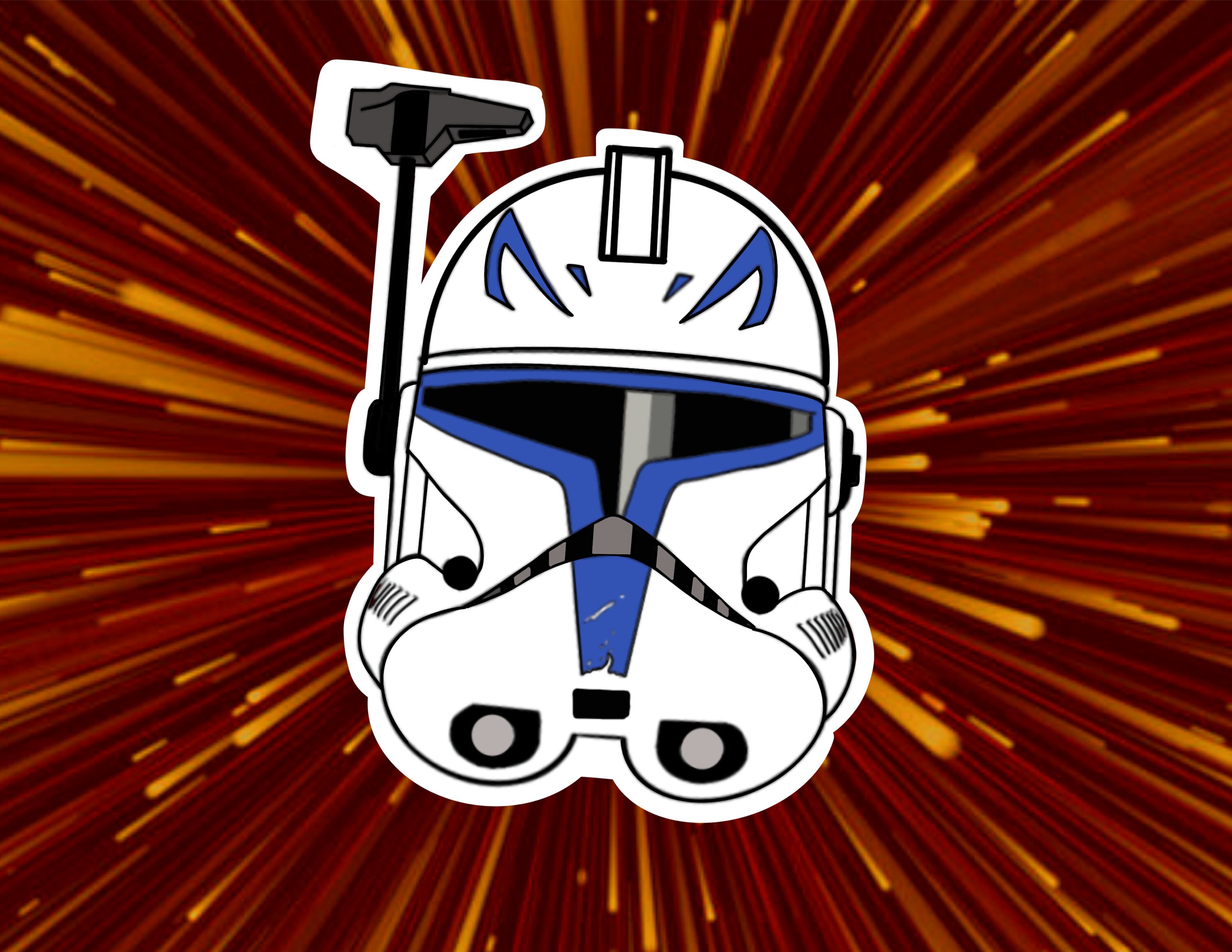 Captain Rex Star Wars Laminated Vinyl Sticker - Etsy