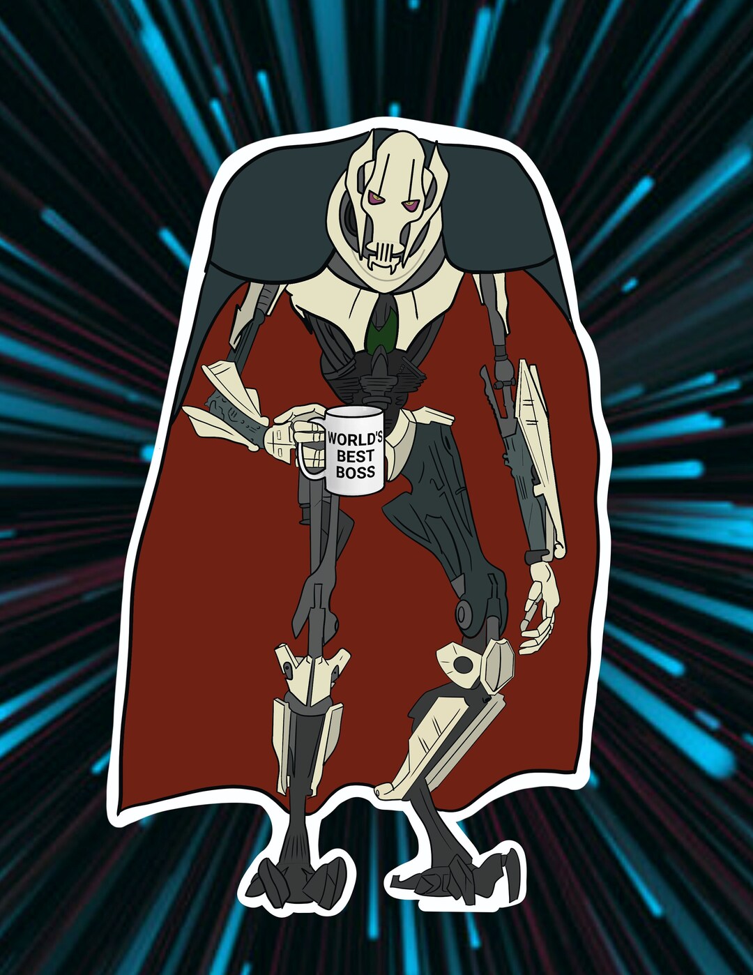 General Grievous World’s Best Boss | Star Wars | Laminated Vinyl ...