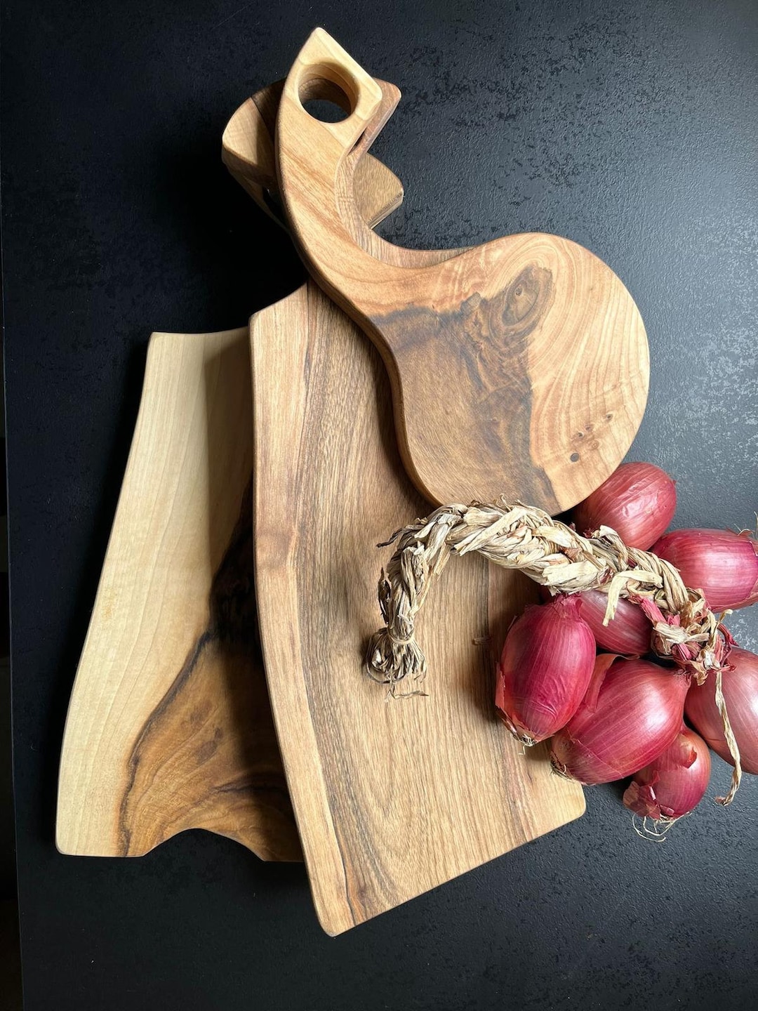 Solid Wood Serving Plate Walnut, Oak, Cherry Wood Ideal as a Christmas ...