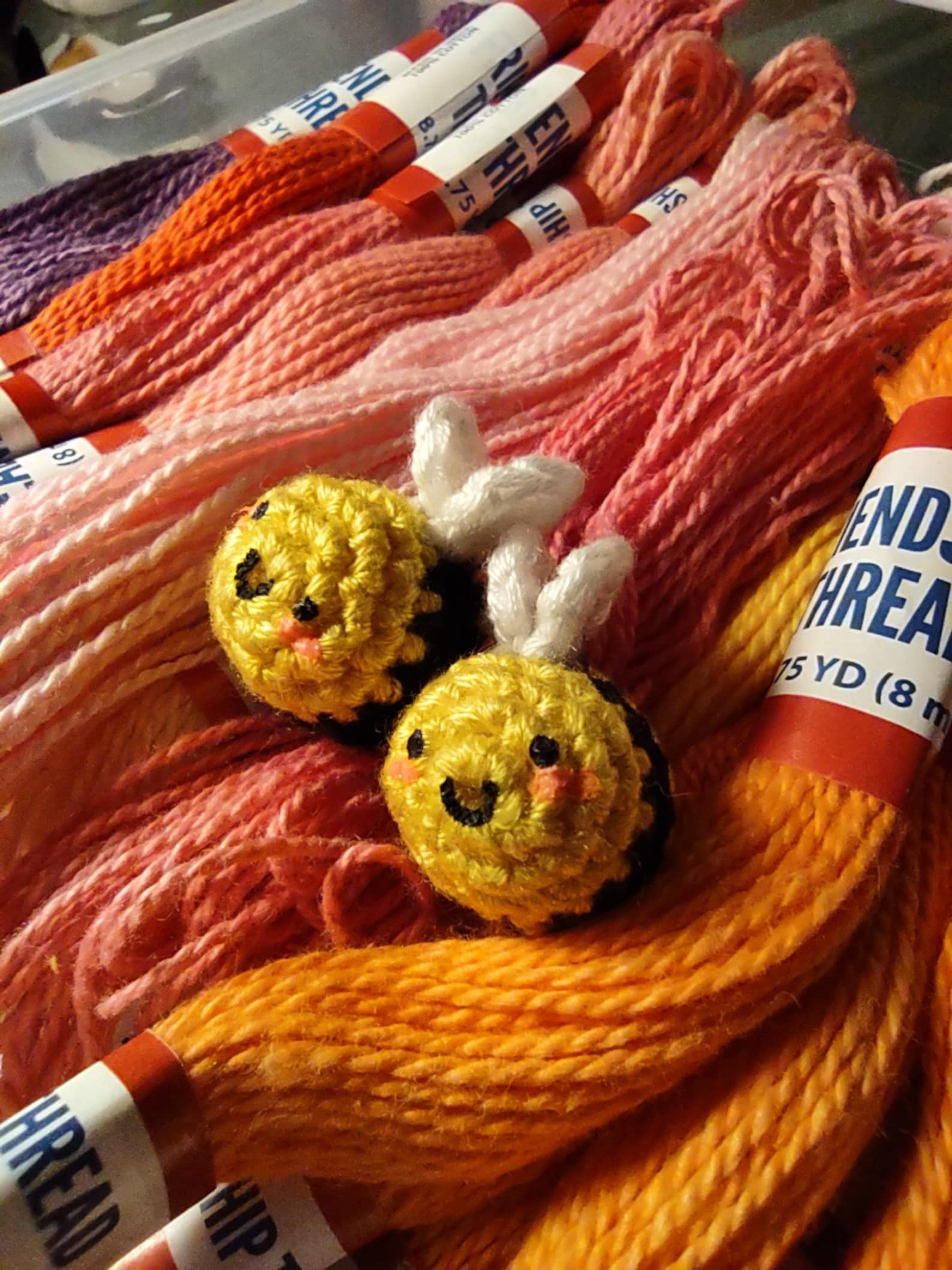 Mini Handmade Crochet Adventure Time Bee Earrings, Cute Crochet Bees ...