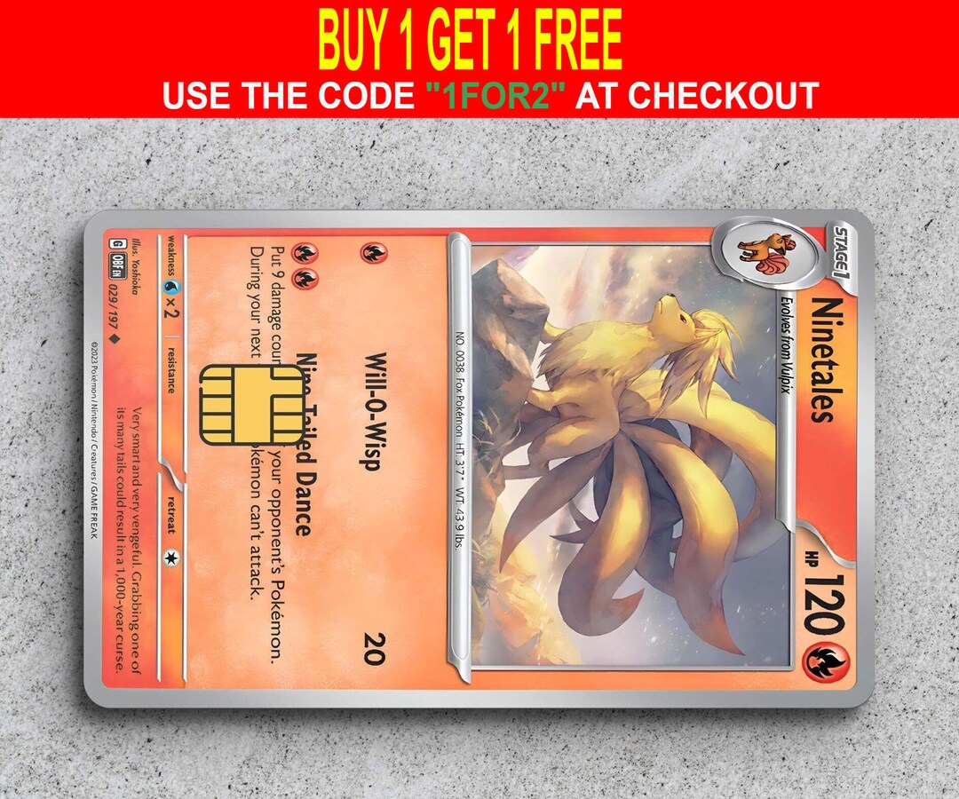 Ninetales Pokemon Card Credit & Debit Card Skin Cover - Etsy