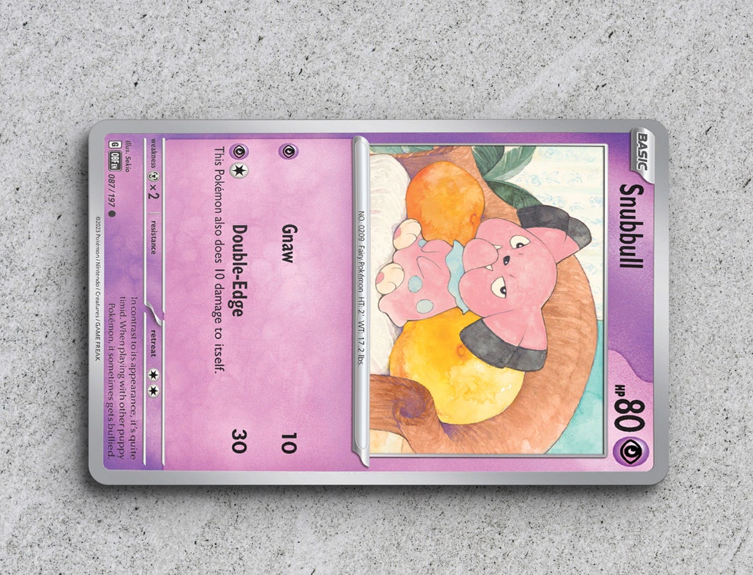 Snubbull Credit Debit Card Skin Pokemon Card Cover - Etsy