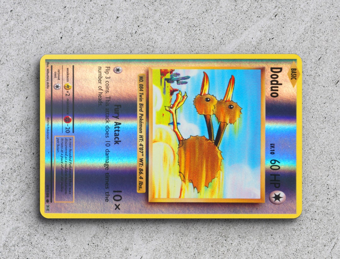Doduo Credit Debit Card Skin Pokemon Card Cover - Etsy