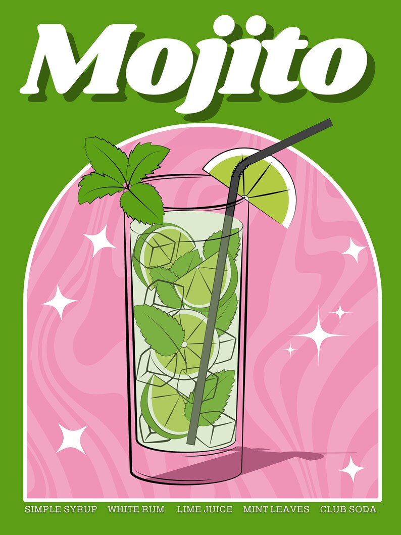Mojito Digital Poster - Etsy