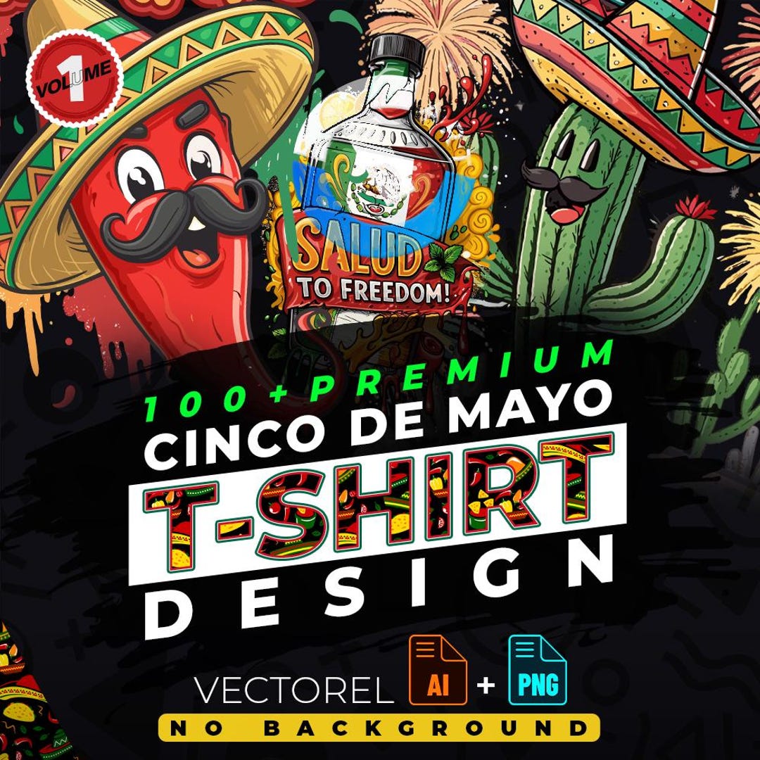 Cinco De Mayo Vol.1 T-shirt Design Bundle Suitable for Printing ...