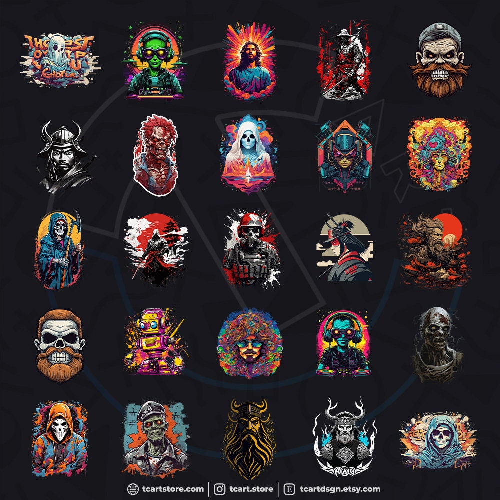 Character Vol.1 T-shirt Design Bundle Suitable for Printing, 100 + High ...