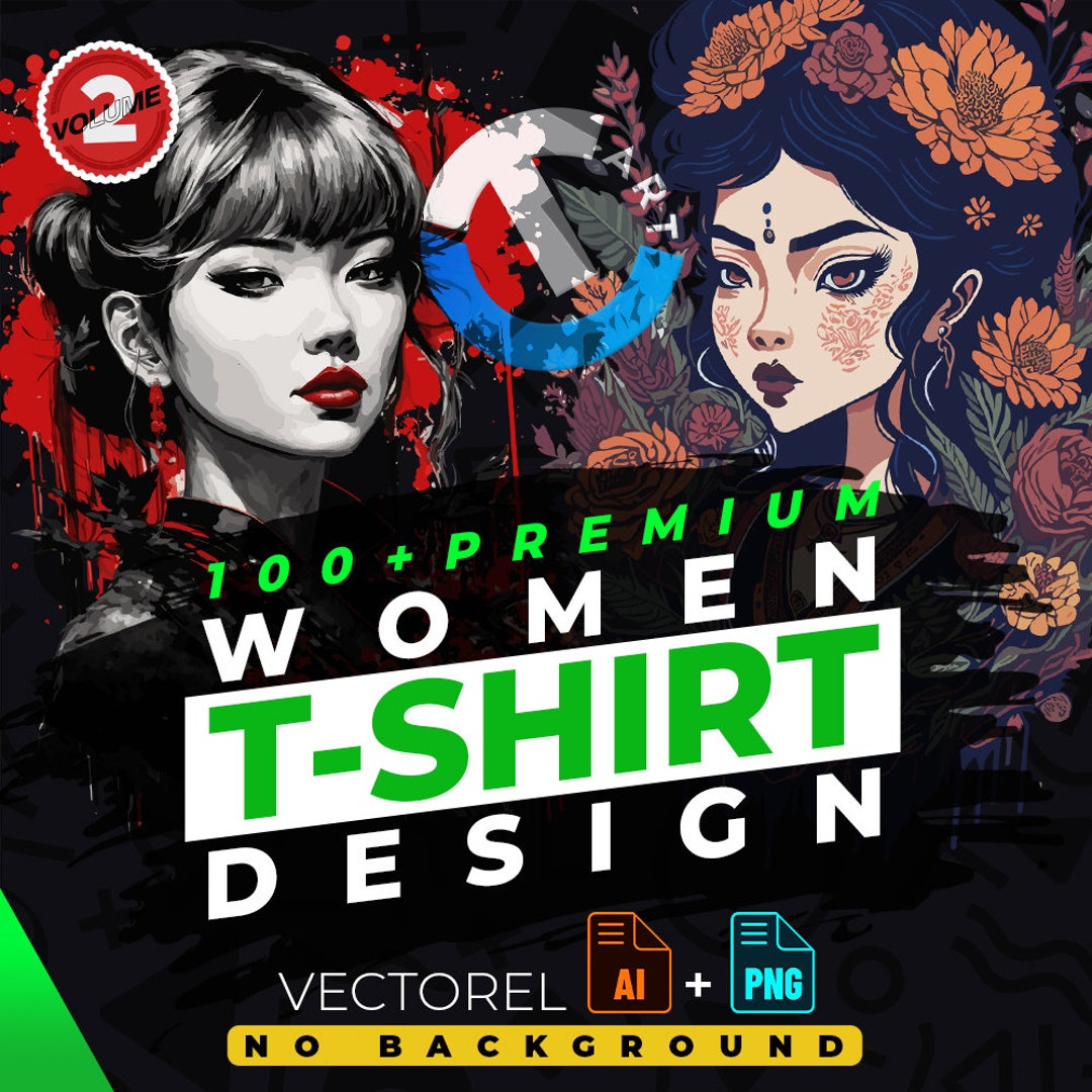 Women Vol 2 T Shirt Design Bundle Suitable For Printing 100 High