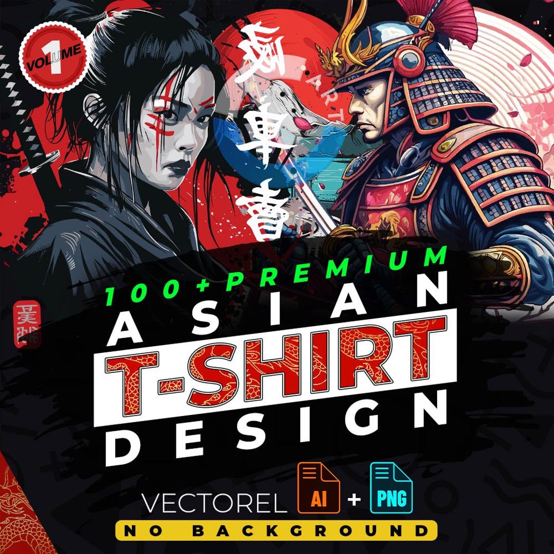 Asian Vol.1 T-shirt Design Bundle Suitable for Printing, 100+ High ...