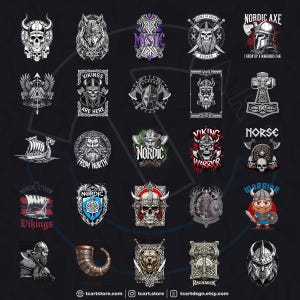 Nordic Vol.1 T-shirt Design Bundle Suitable for Printing, 100+ High ...
