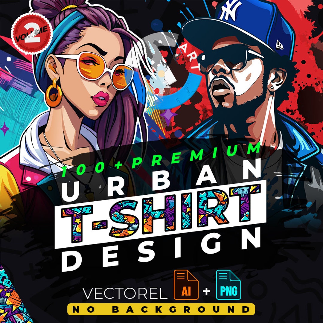Urban Vol.2 T-shirt Design Bundle Suitable for Printing, 100+ High ...