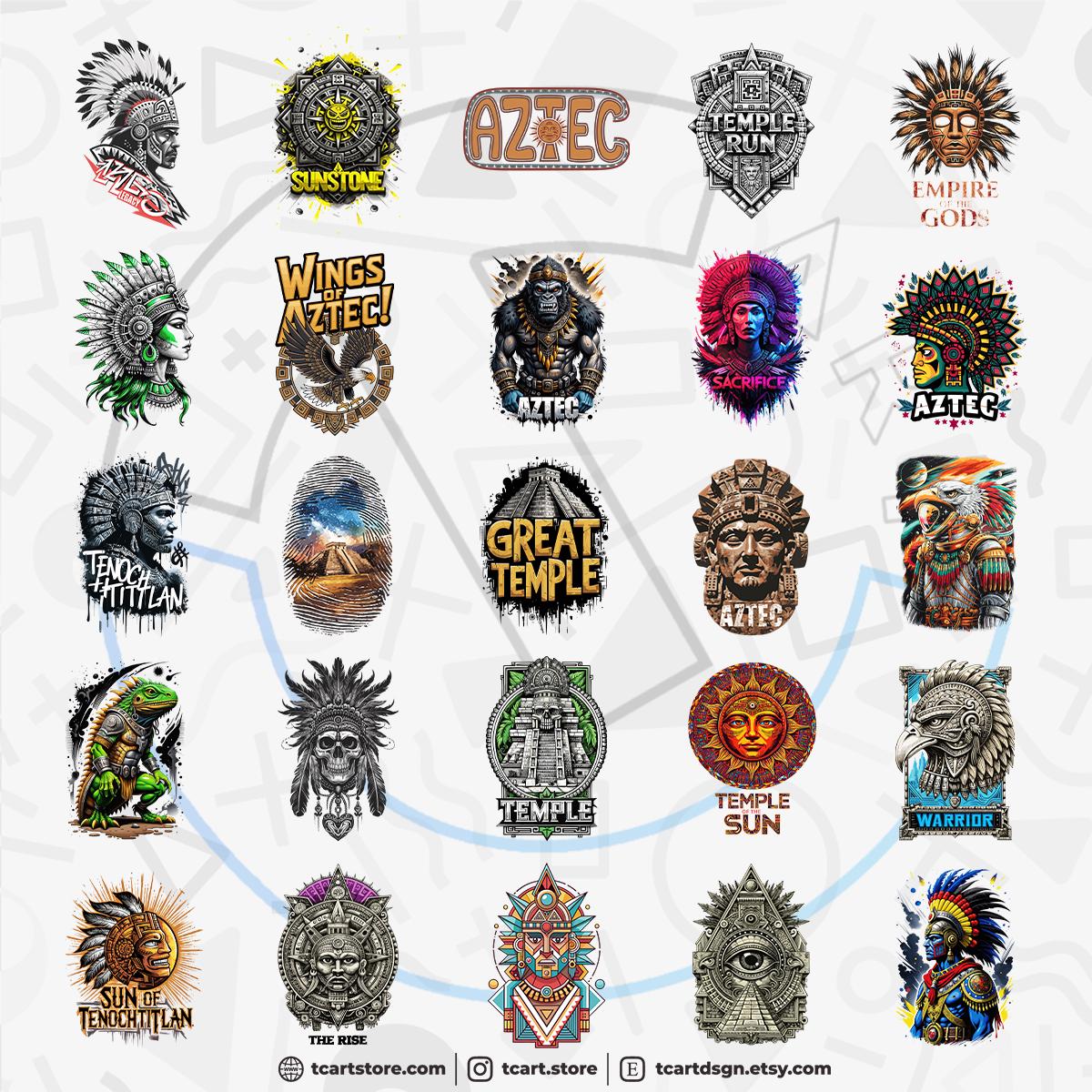 Aztec Vol.1 T-shirt Design Bundle Suitable for Printing, 100+ High ...