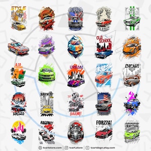 Car Vol.1 T-shirt Design Bundle Suitable for Printing, 100+ High ...
