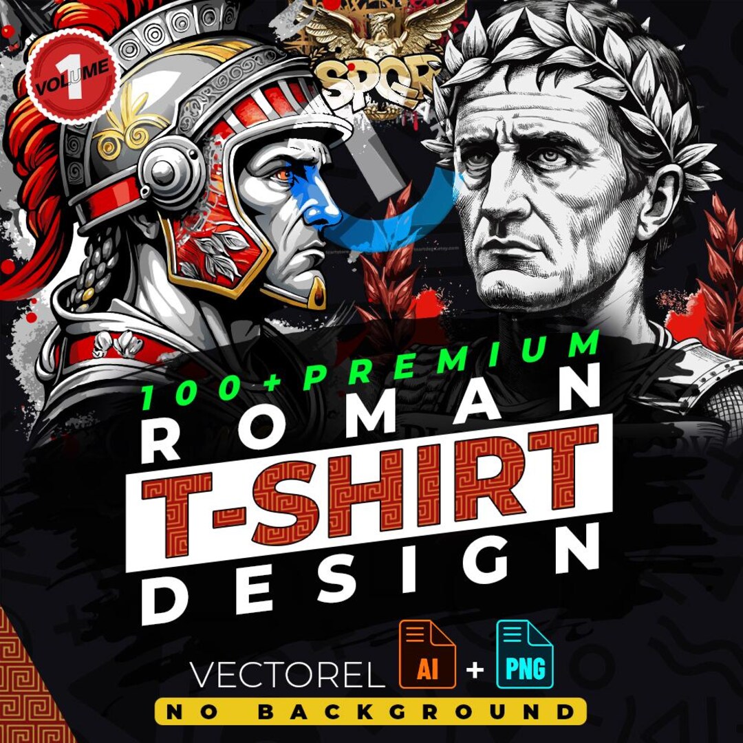 Roman Vol.1 T-shirt Design Bundle Suitable for Printing, 100 + High ...
