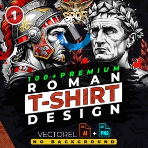 Roman Vol.1 T-shirt Design Bundle Suitable for Printing, 100 + High ...