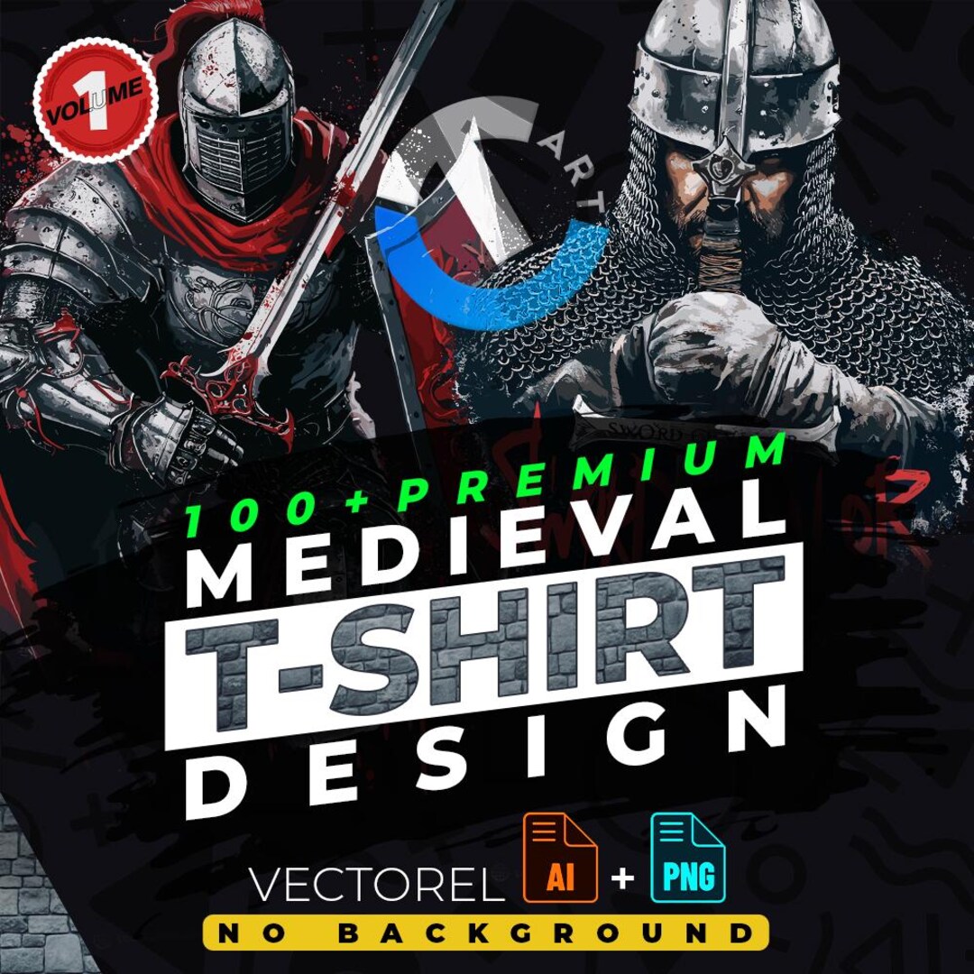 Medieval Vol.1 T-shirt Design Bundle Suitable for Printing, Urban Style ...