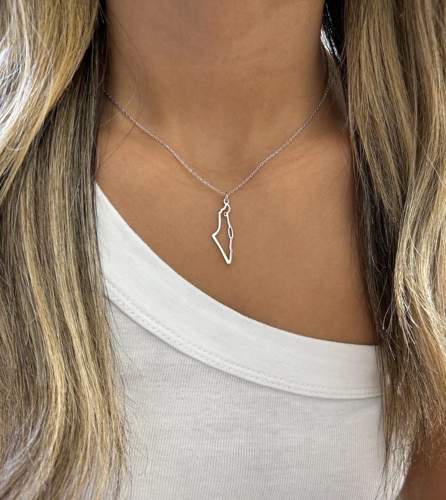 Israel Map Necklace. Jewish Symbol. Made in Israel. Support Israel ...