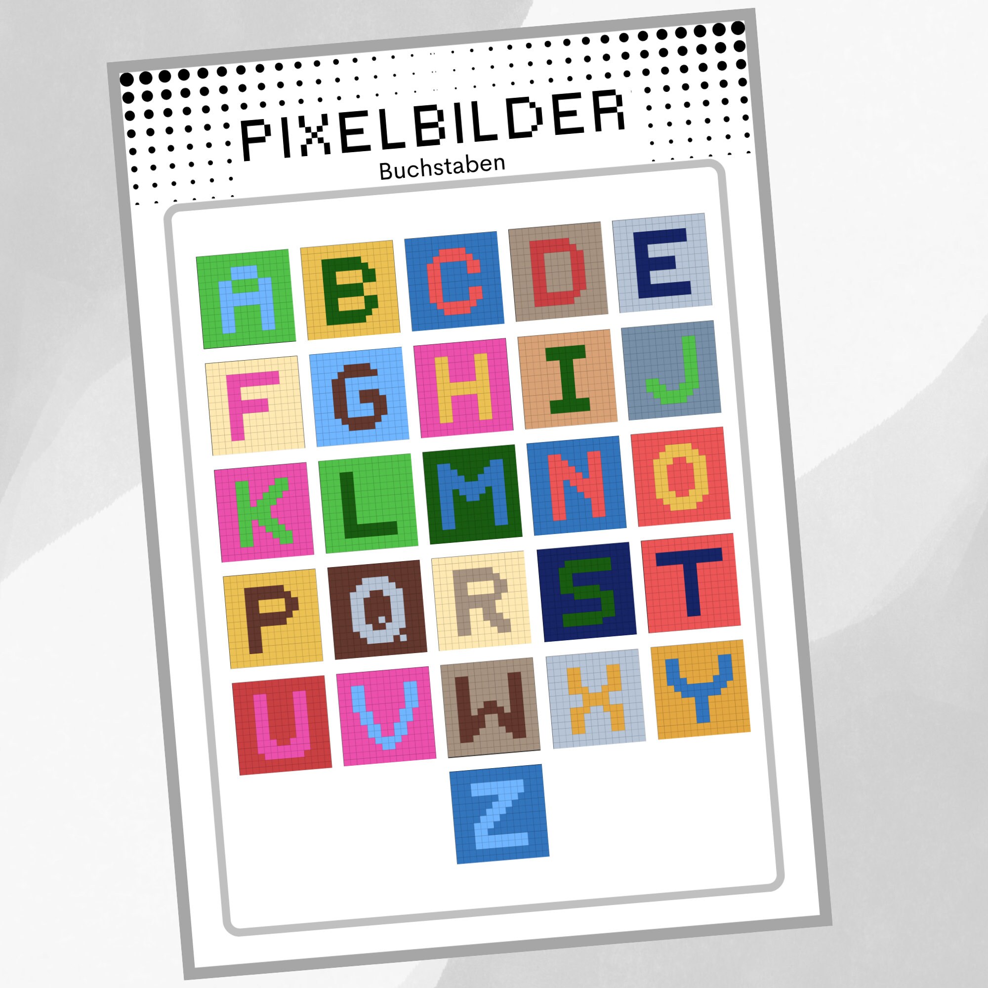 Pixel Pictures: Letters Pixel Art, Computer Science, Art - Etsy