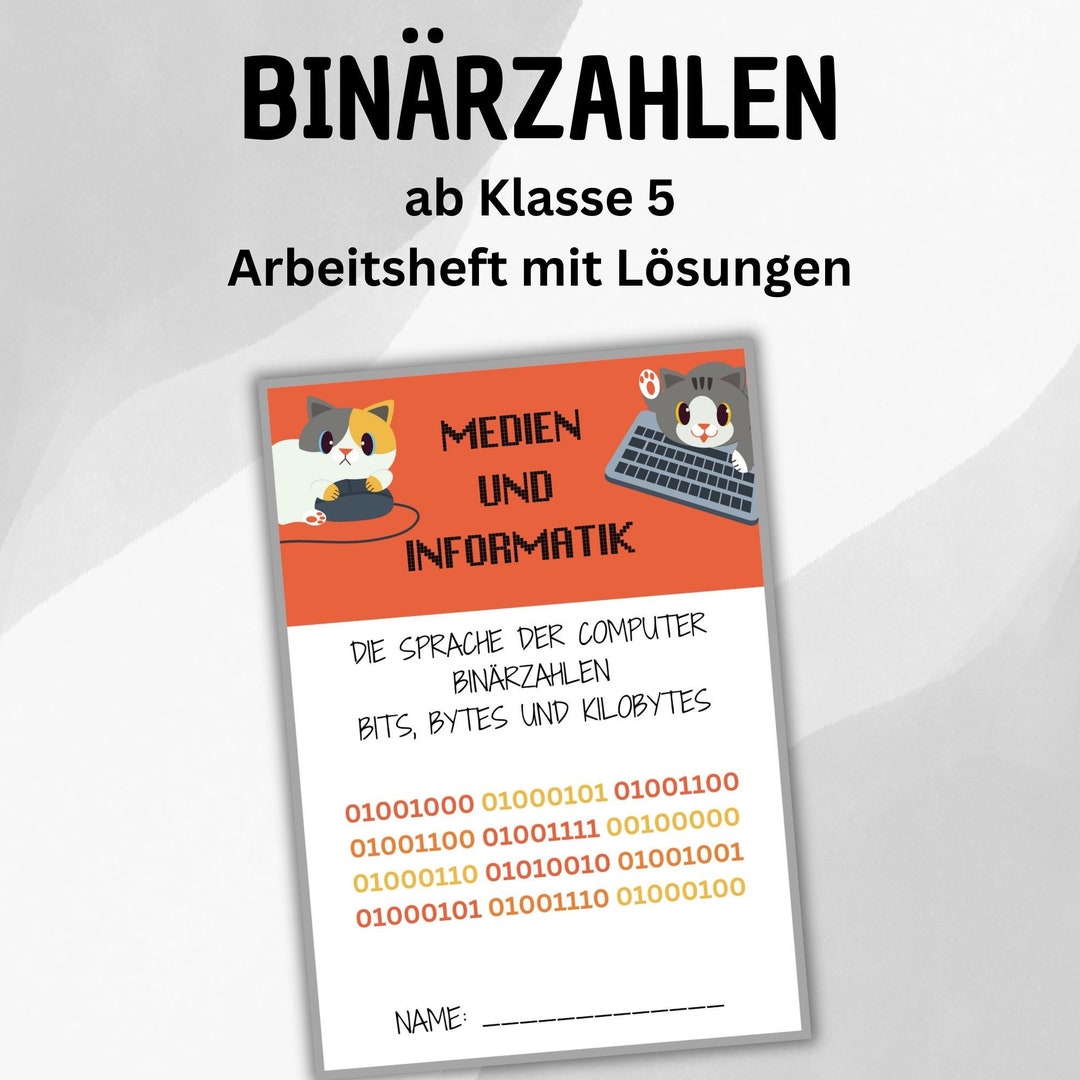 Computer Science: Binary Numbers - Workbook With Solutions - Etsy