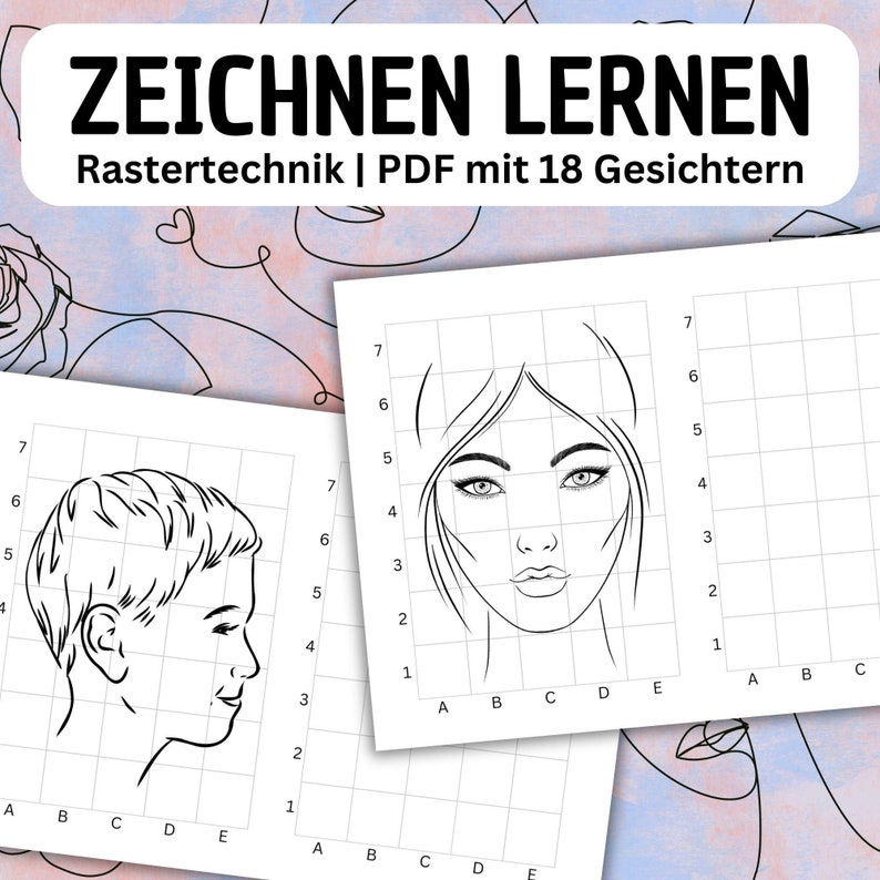 Learn to Draw: Grid Technique Faces Portraits - Etsy