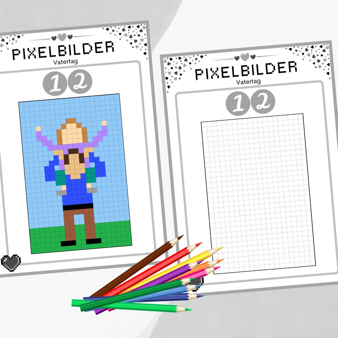 Pixel Pictures: Father's Day Pixel Art, Computer Science, Art - Etsy