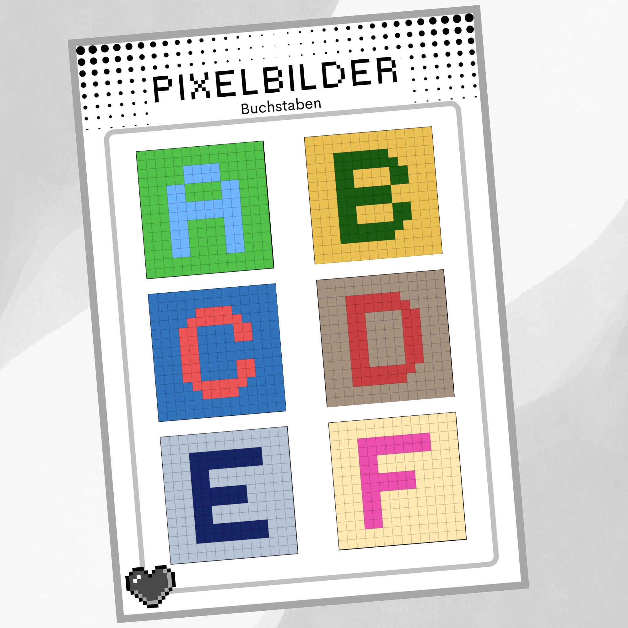 Pixel Pictures: Letters Pixel Art, Computer Science, Art - Etsy