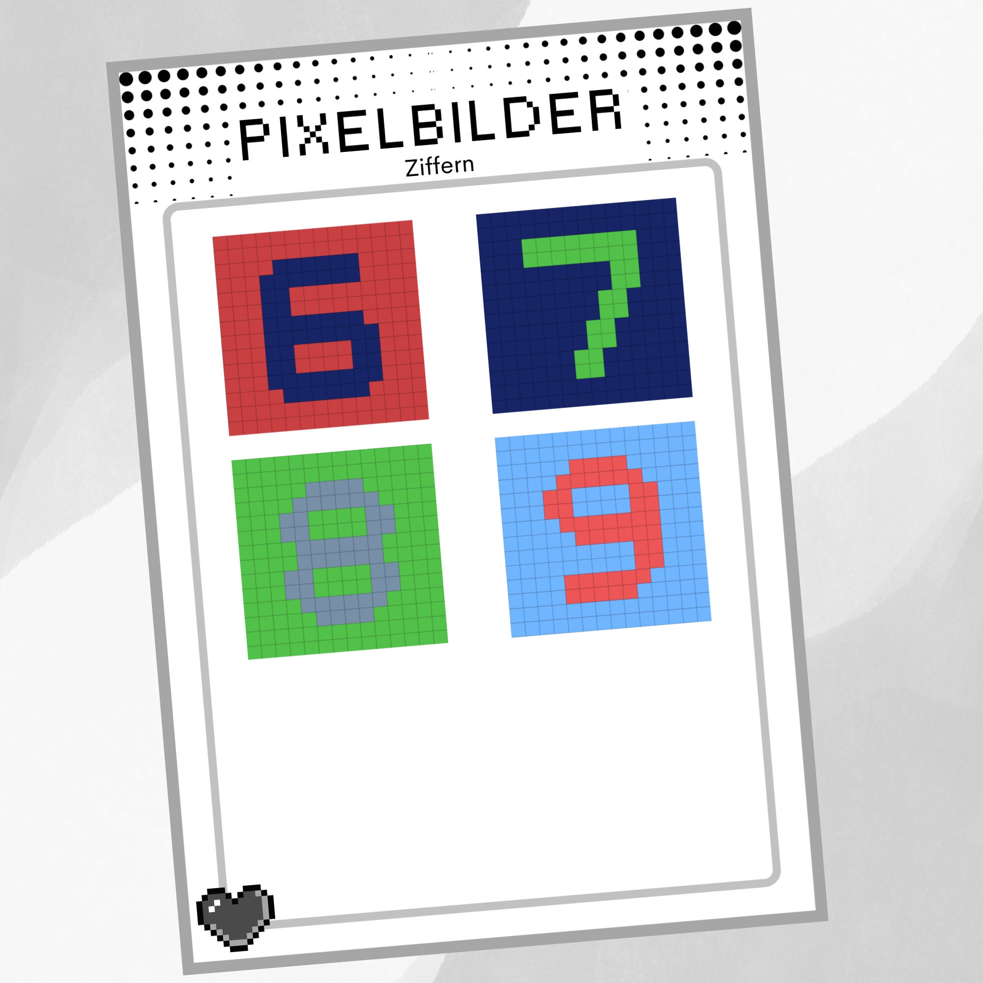 Imágenes de píxeles: números: pixel art, informática, arte - Etsy España