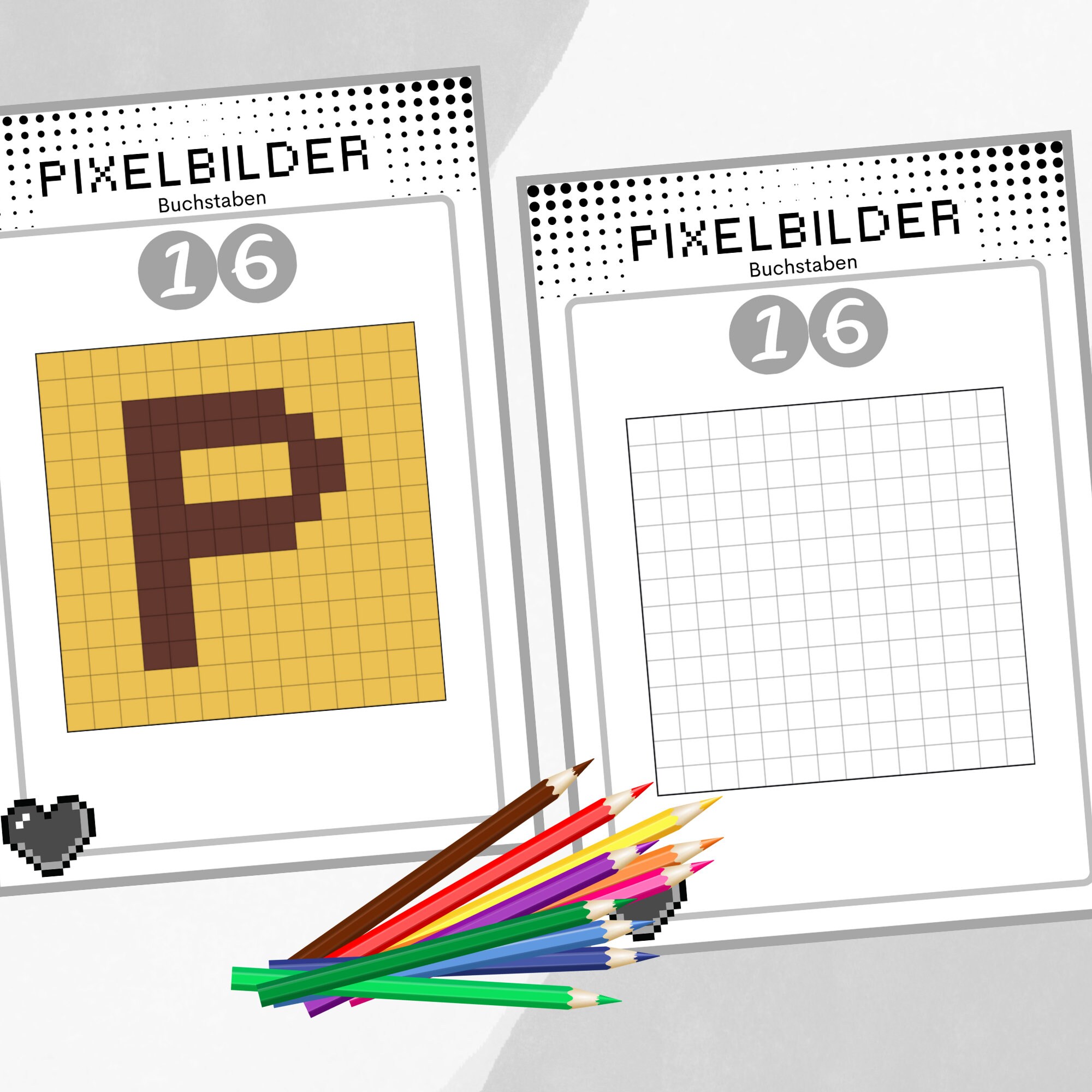 Pixel Pictures: Letters Pixel Art, Computer Science, Art - Etsy