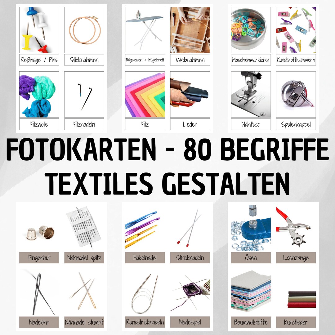 Learning Cards: Textile Design / Flash Cards / Montessori / Flash Cards ...