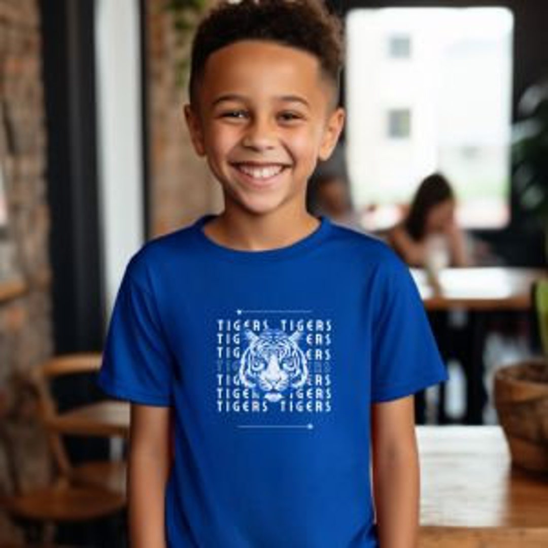 Tigers T-shirt Royal Blue Tiger T Shirt, Cool Kids Tiger, Let's Go ...