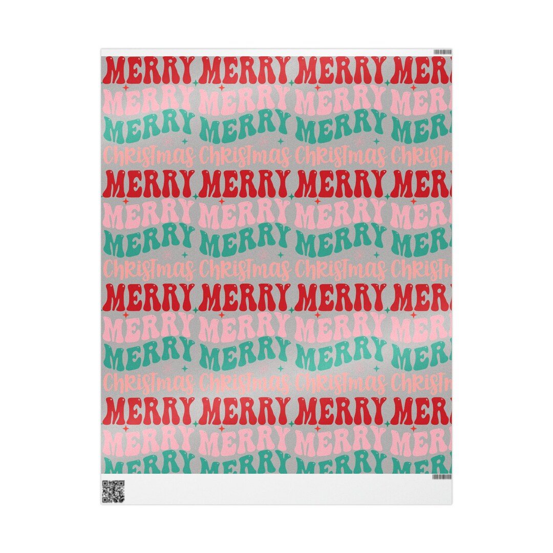 Merry Christmas Wrapping Paper Wrapping Paper Gifts - Etsy