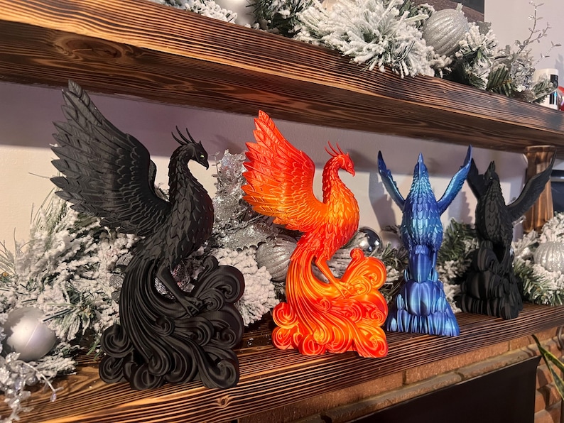 Phoenix Bookends/decor - Etsy
