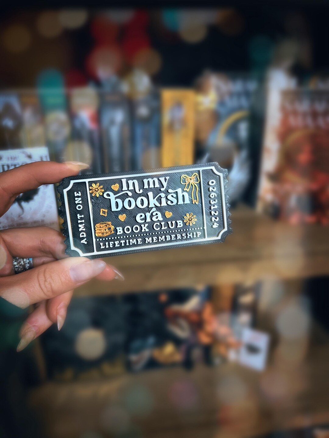 Bookish Ticket Bookshelf Decor - Etsy