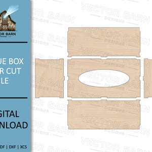 Tissue Box Cover SVG File, Laser Cut Files, Glowforge Cut Files, Xtool ...
