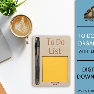 Sticky Note Holder SVG Note Holder SVG File Laser Cut Files Xtool ...