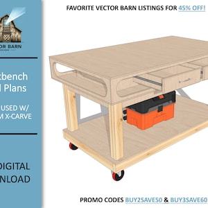Workbench Build Plans CNC Table With Storage | Inventables 1,000mm X ...
