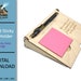 Laser Cut Sticky Note Holder With Storage Digital SVG File Laser Cut ...
